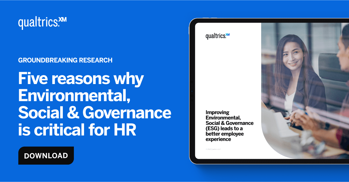 5 ways ESG impacts business performance // Qualtrics Report