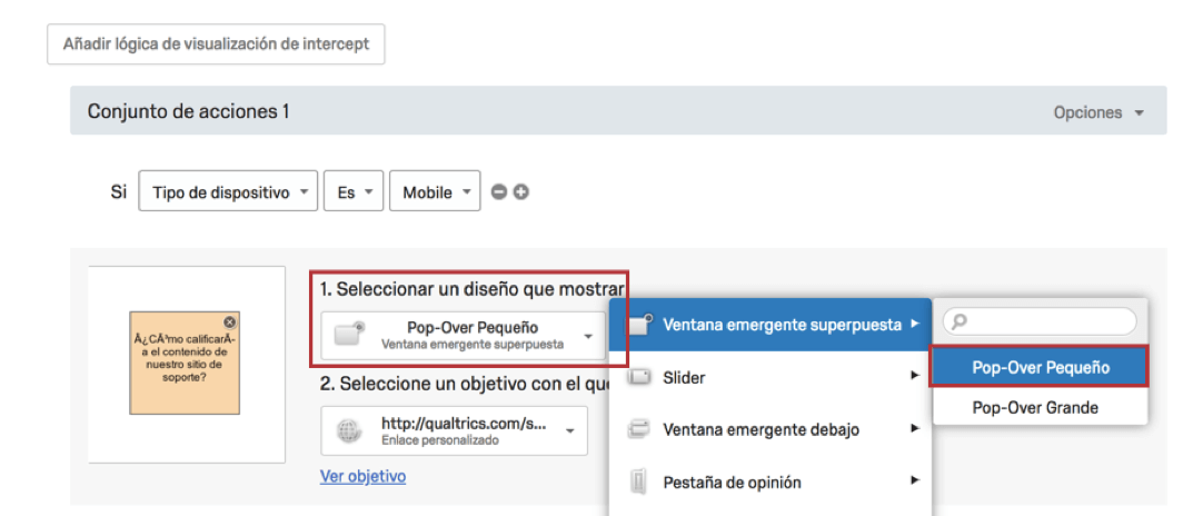 Paso 4: Configurar tu Intercept | Qualtrics