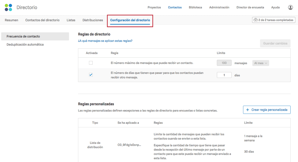 Paso 3: Configuración de ajustes del directorio | Qualtrics