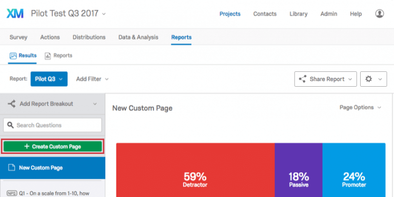 Results-Reports Pages