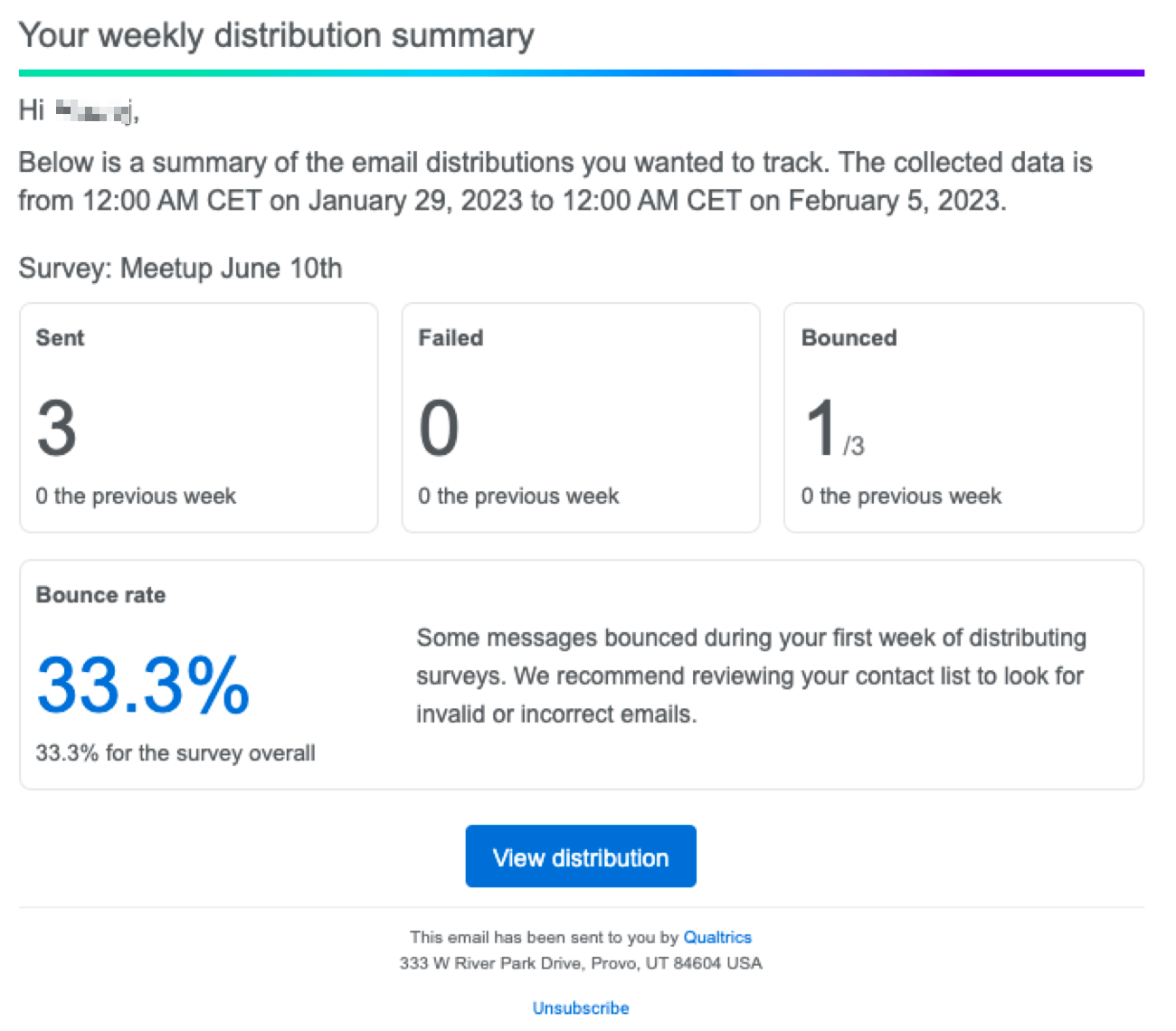 Email Distribution Management - Qualtrics