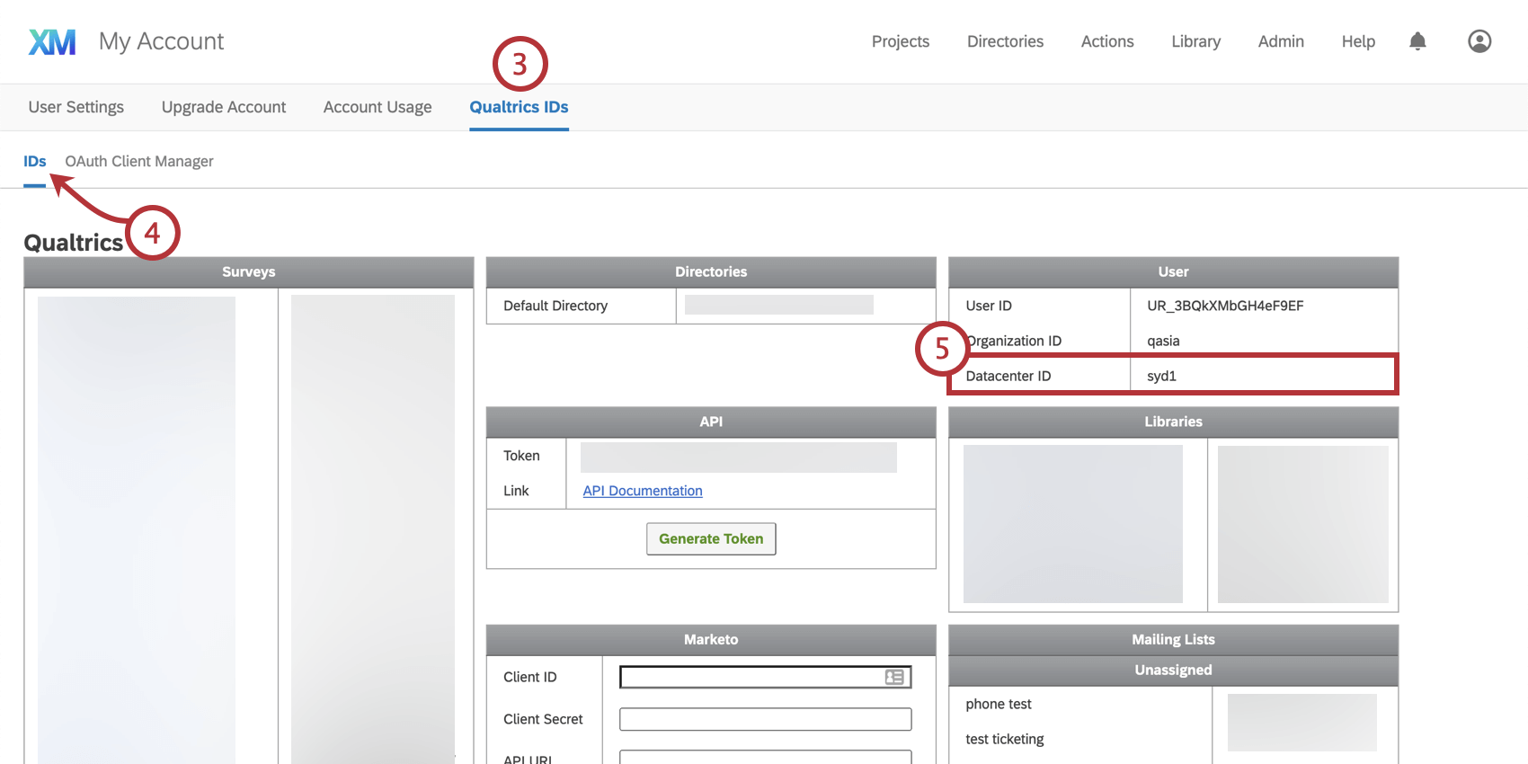 Finding Qualtrics IDs