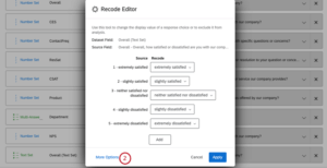 Recoding Dashboard Fields (CX)