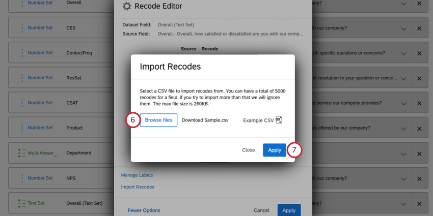 Recoding Dashboard Fields (CX)
