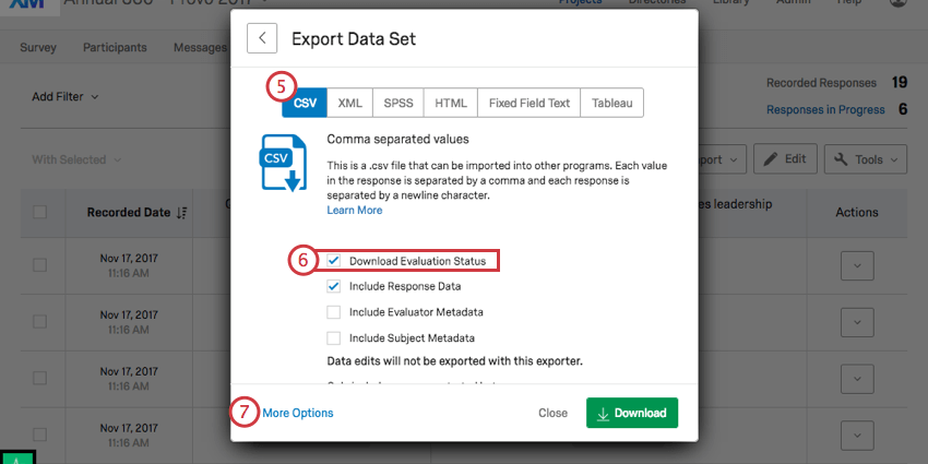 Importing Responses (360)