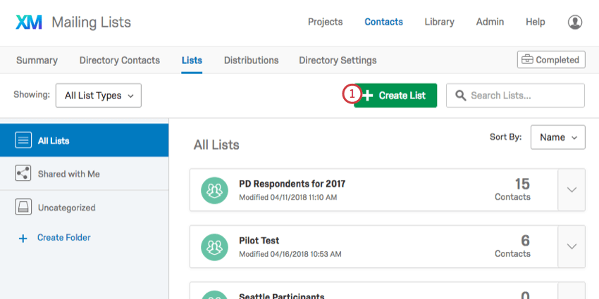 Creating Mailing List Samples
