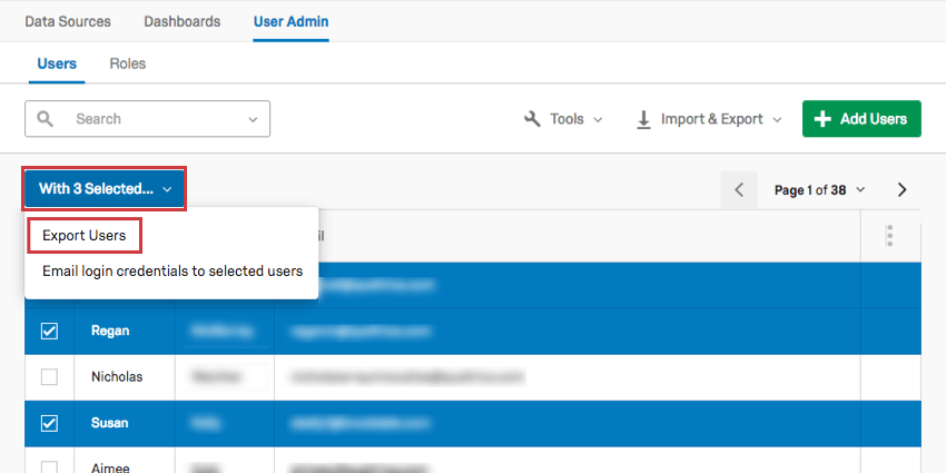 Adding, Importing, & Exporting Users (CX)