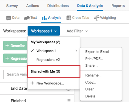 Sharing & Managing Workspaces