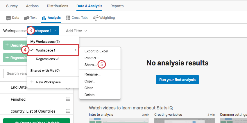 Sharing & Managing Workspaces