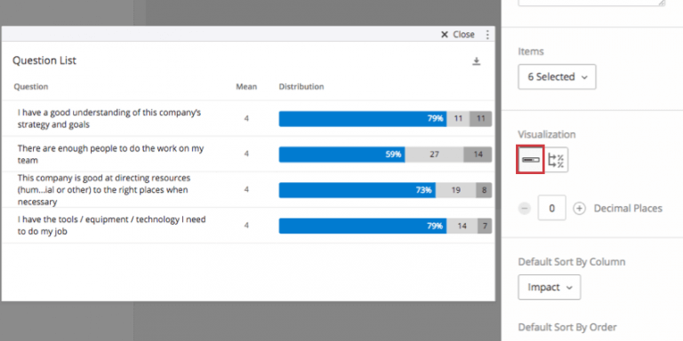 Question List Widget (EX)