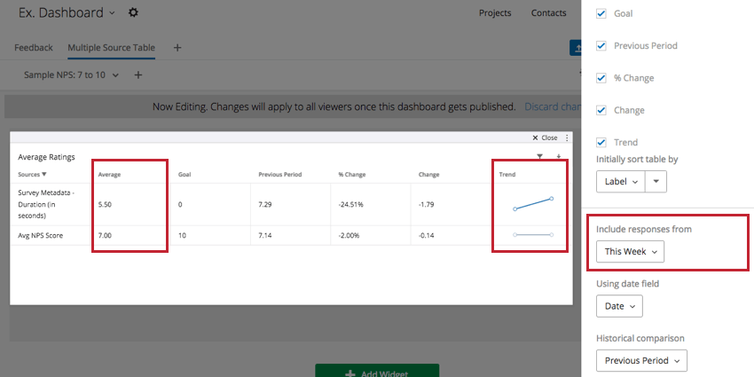 Multiple Source Table Widget (CX)