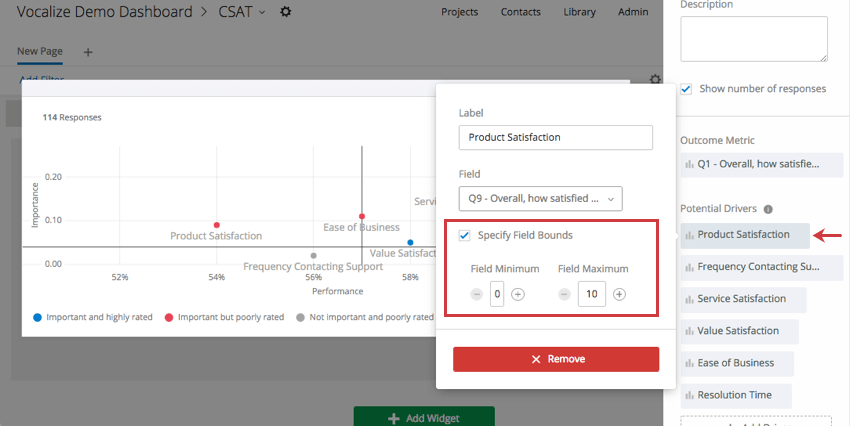 Key Drivers Widget (CX)