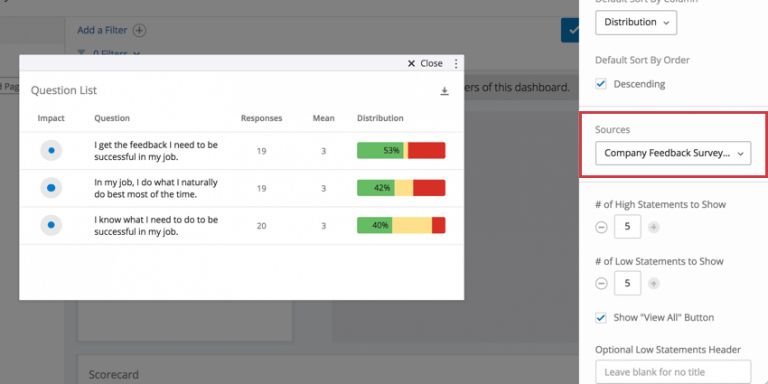Question List Widget (EX)