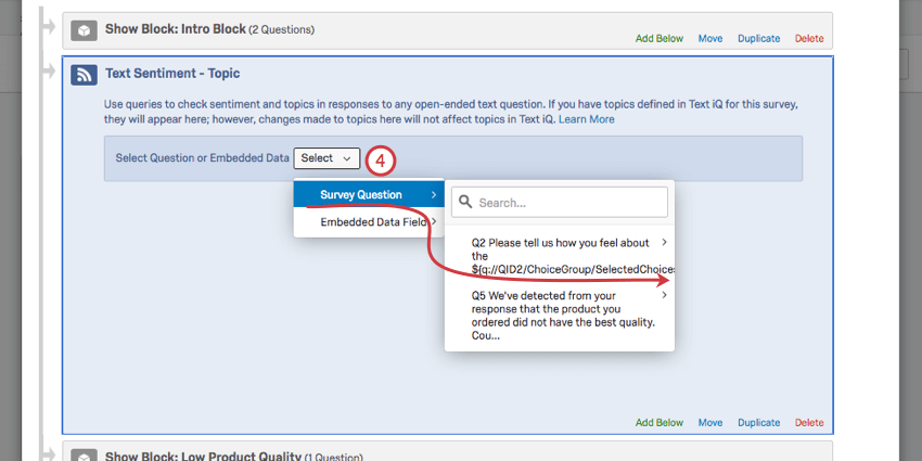 Text iQ-Powered Survey Flows