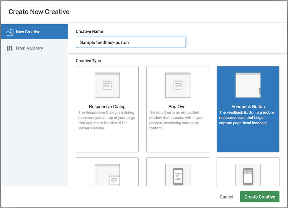 Feedback Button Creative