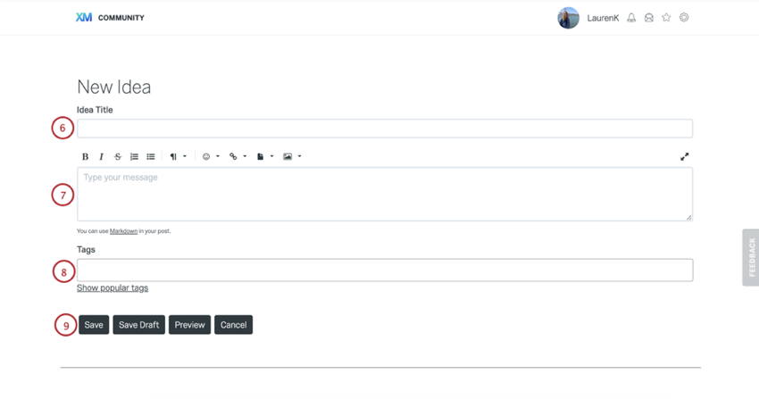 Submitting a Product Idea