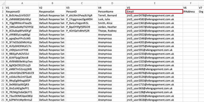 Importing Responses (EX)