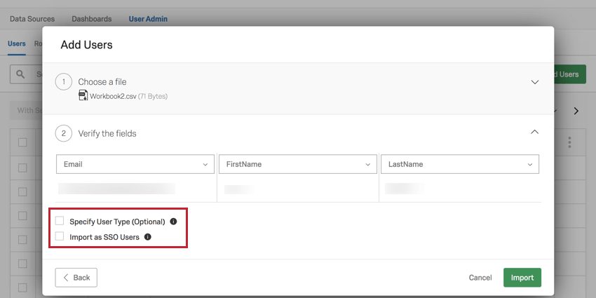 Adding, Importing, & Exporting Users (CX)