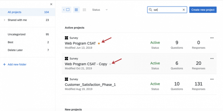 Organizing & Viewing Your Projects