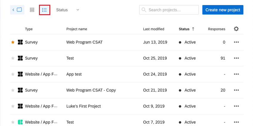 Organizing & Viewing Your Projects