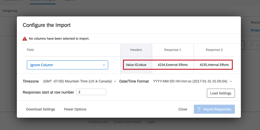 Csvtsv Upload Issues Qualtrics Support