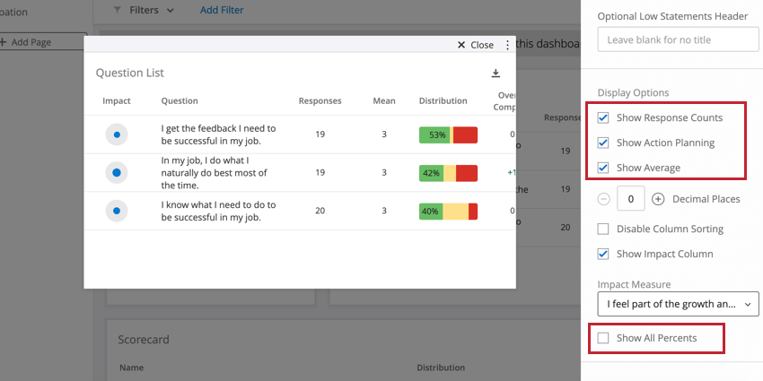 Question List Widget (EX)