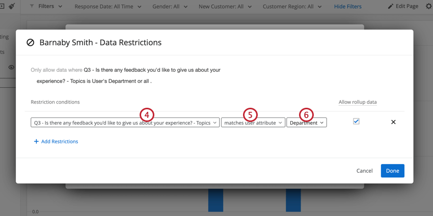 Dashboard Role Data Restrictions (CX)