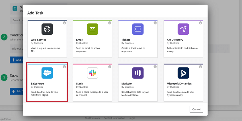 Salesforce Task - Qualtrics Support
