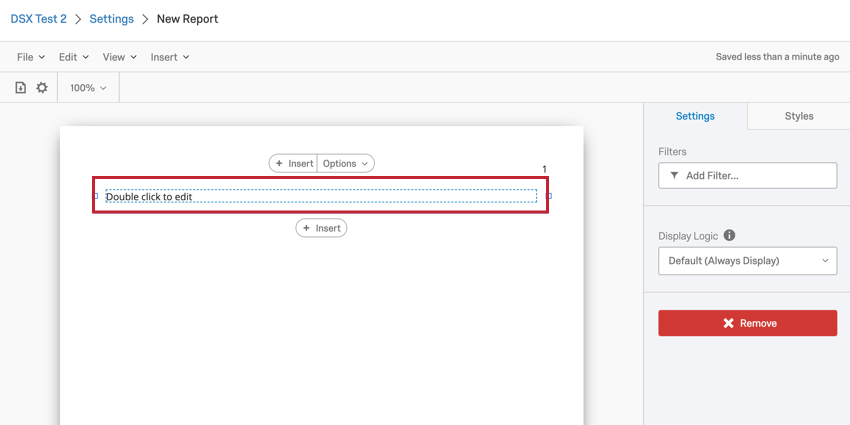 Inserting Content into Report Templates (EX)
