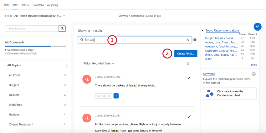 Topics in Text iQ - Qualtrics Support