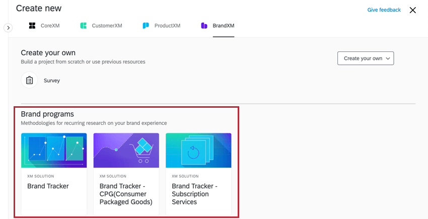 Brand Tracker Projects - Qualtrics Support