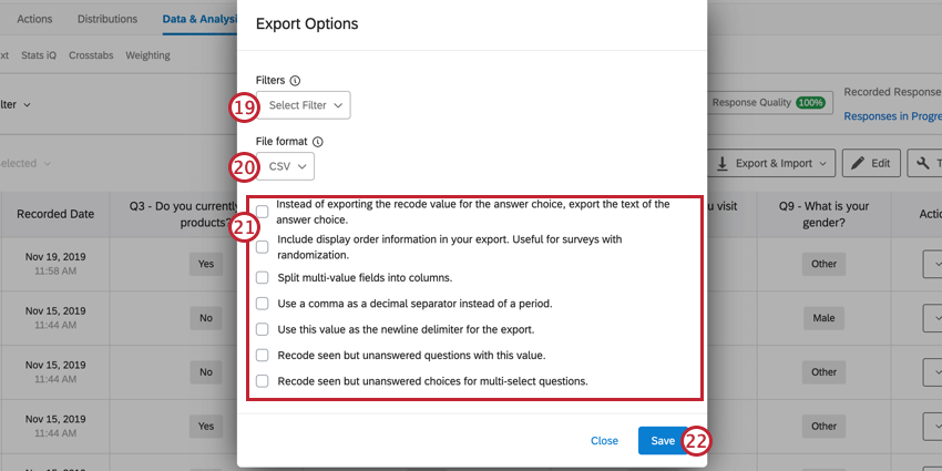 Response Import & Export Automations