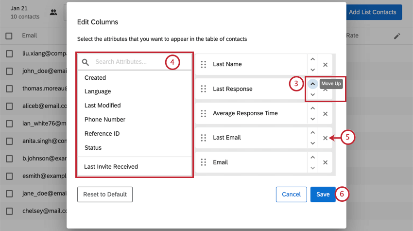 Managing Contacts in a Mailing List