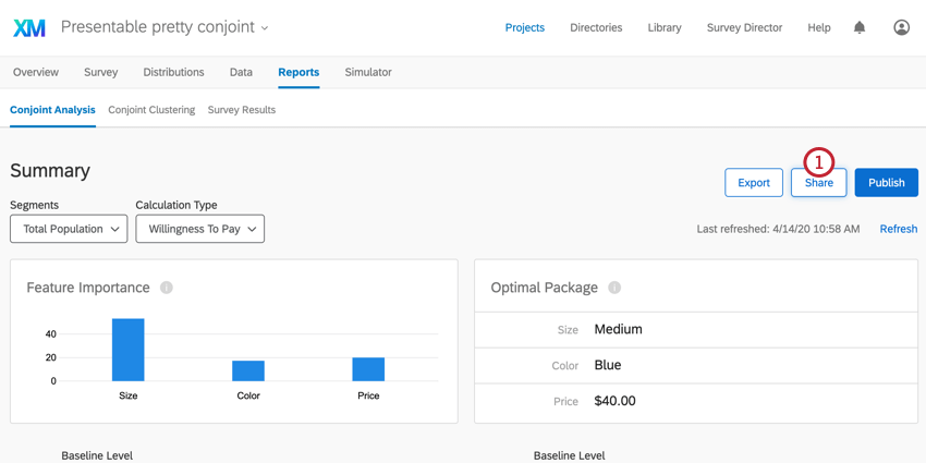 Conjoint / MaxDiff Report Sharing (PX)