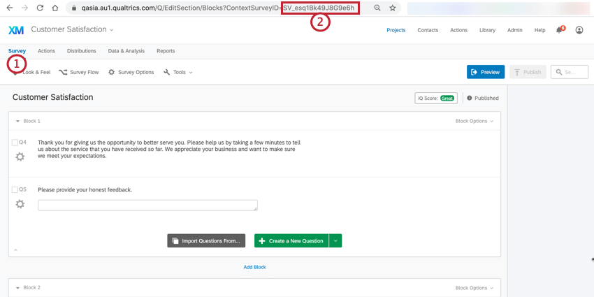 Finding Qualtrics IDs