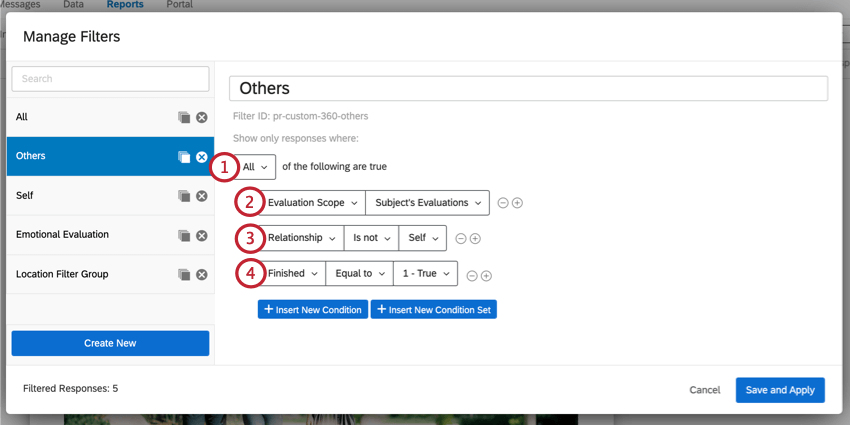 Rater Group Filters (360)