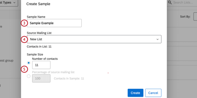 Creating Mailing List Samples