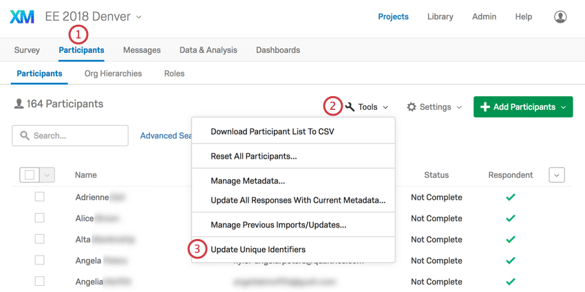 Unique Identifiers (EX & 360)