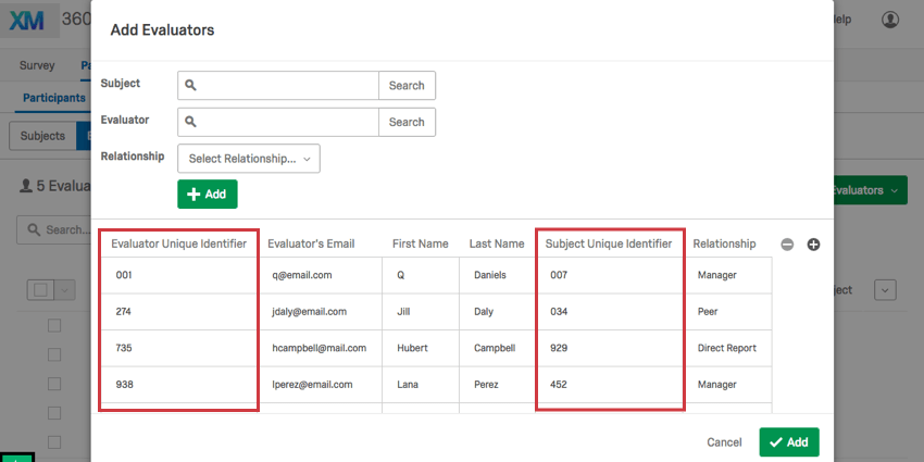 Unique Identifiers (EX & 360)