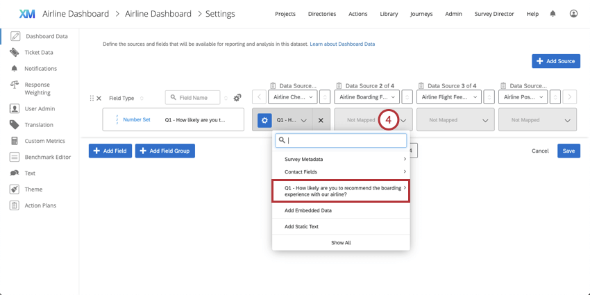 Configuring Dashboard Data for Journeys