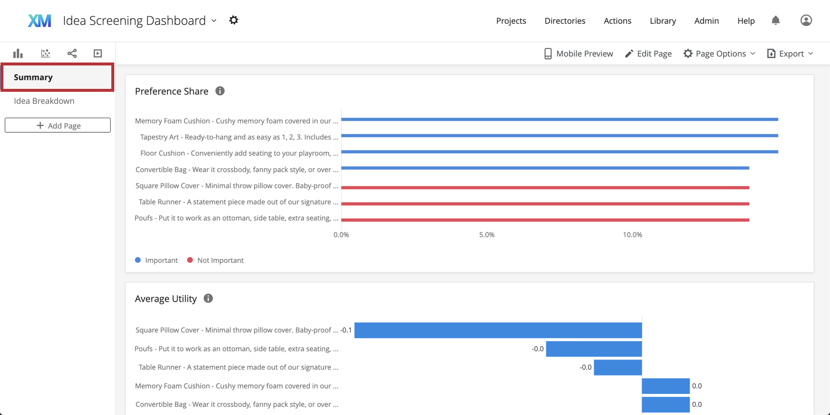 Idea Screening XM Solution (PX)