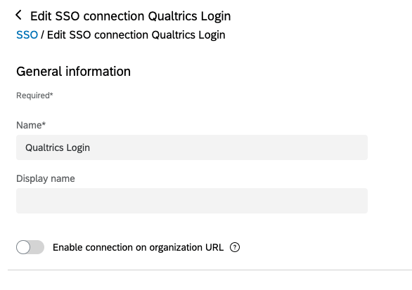 Configuring Organization SSO Settings