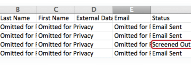 Screen-Out Management