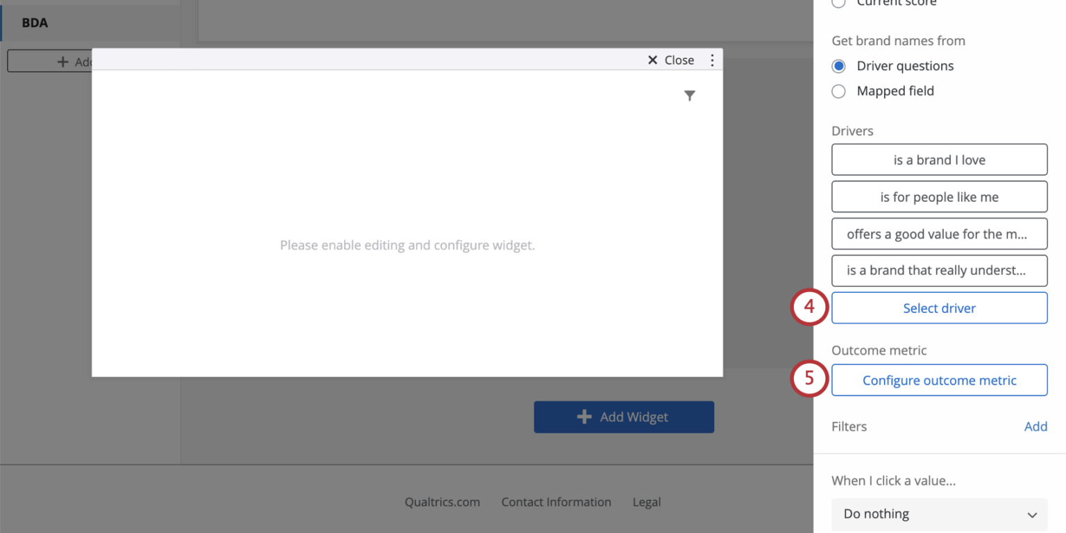 Brand Drivers Analysis Widget (BX)