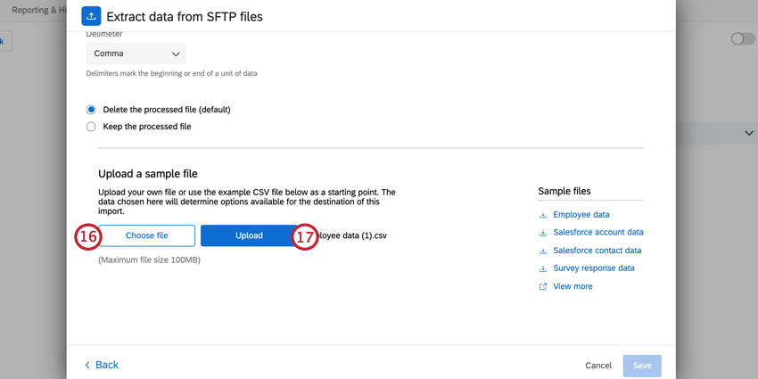 Extract Data from SFTP Files Task