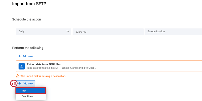 Extract Data from SFTP Files Task