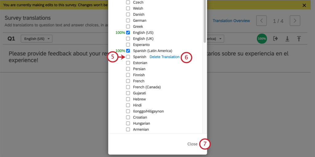 Translate Survey