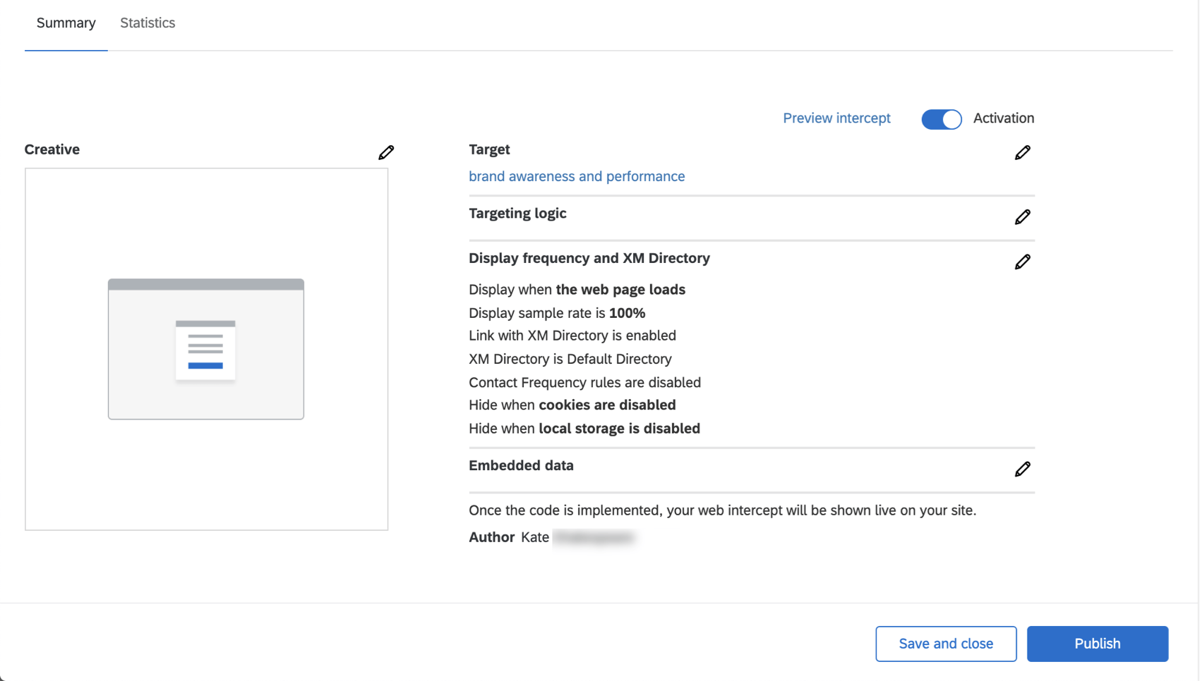 Web and App Feedback Distributions in XM Directory