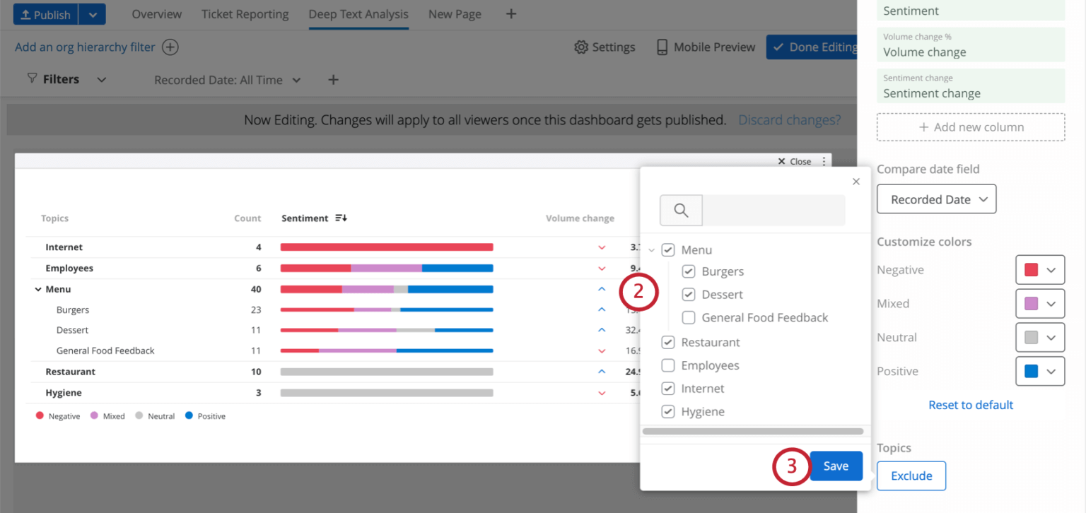 Text iQ Table Widget (CX)