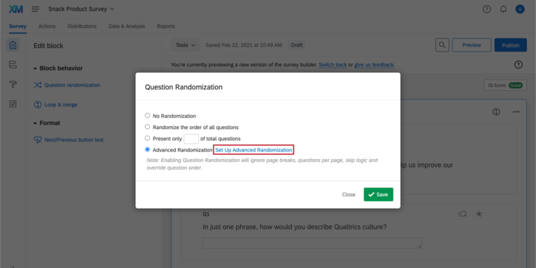 Question Randomization